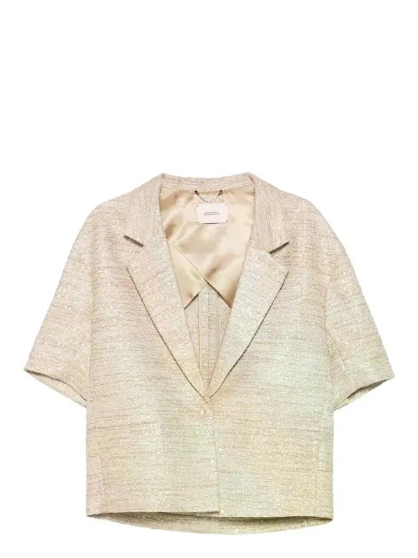 Dorothee Schumacher Short-sleeved Tweed Jacket - Gold