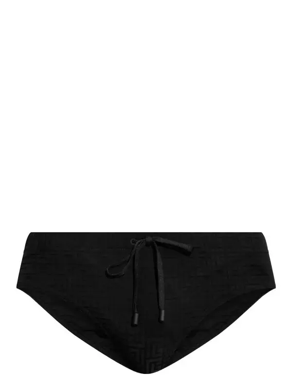 Balmain Drawstring Swim Briefs - Black