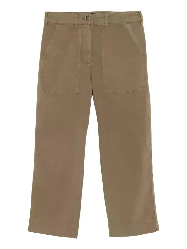 Etro Patch-pocket Cotton-blend Trousers - Green