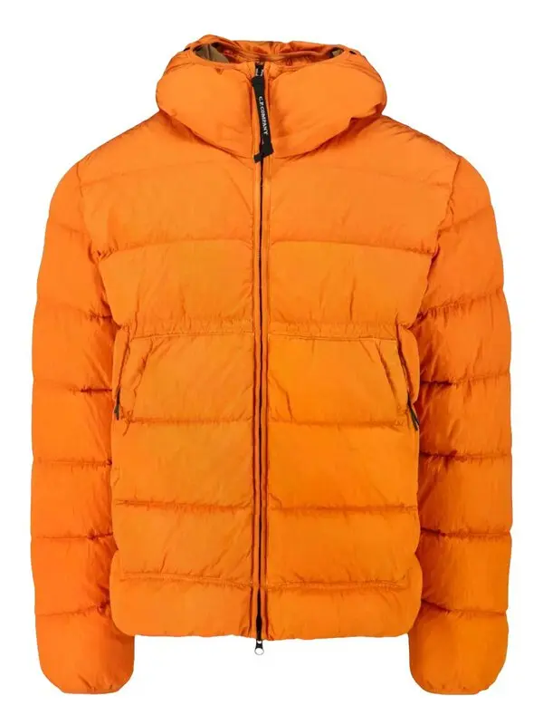 C.P. COMPANY Goggle Hooded Padded Coat - Orange