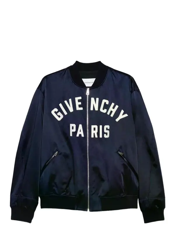 Givenchy Logo Bomber Jacket - Blue