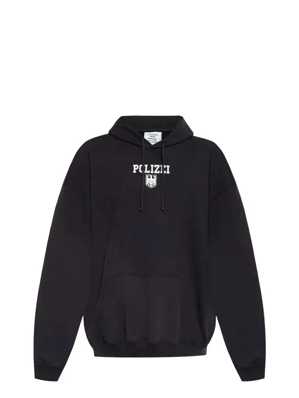Vetements Printed Hoodie - Black