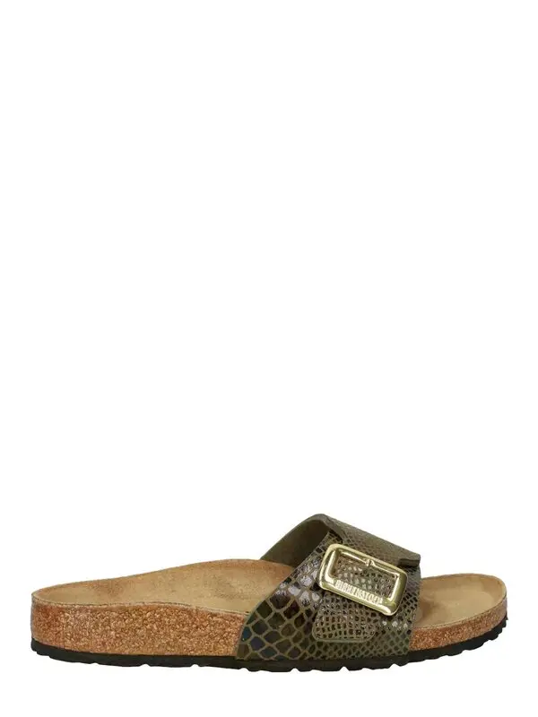 BIRKENSTOCK Snakeskin Buckle Sandals - Green