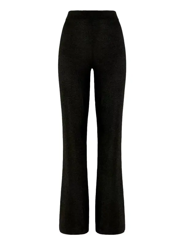 Missoni Glitter-knit Flared Trousers - Black