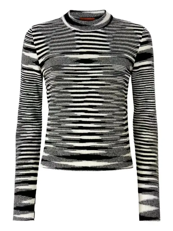Missoni Patterned Crew-neck Sweater - Black