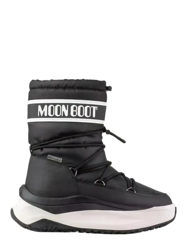 Moon Boot Logo-print Platform Boots - Black