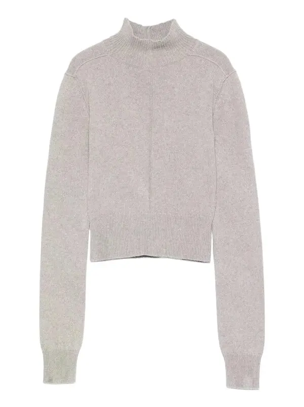 Rick Owens Headon High-neck Cropped Sweater - Grey