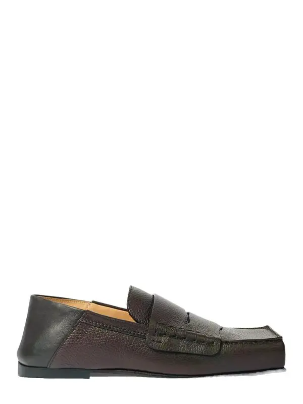 Jacquemus Leather Square-toe Loafers - Brown
