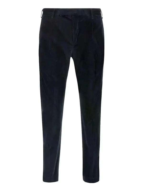 PT TORINO Pleat-front Corduroy Trousers - Blue