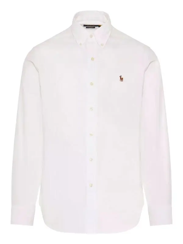 Polo Ralph Lauren Long-sleeve Logo-embroidered Shirt - White