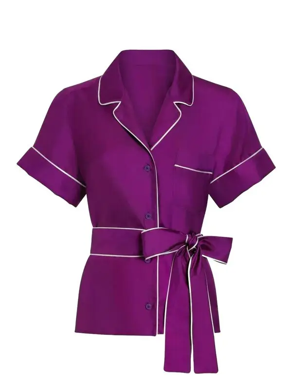 Dolce & Gabbana Silk Button-down Shirt - Purple