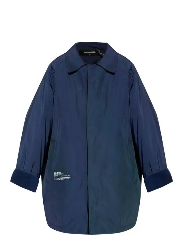 Dsquared2 Velvet-cuffed Shirt Coat - Blue