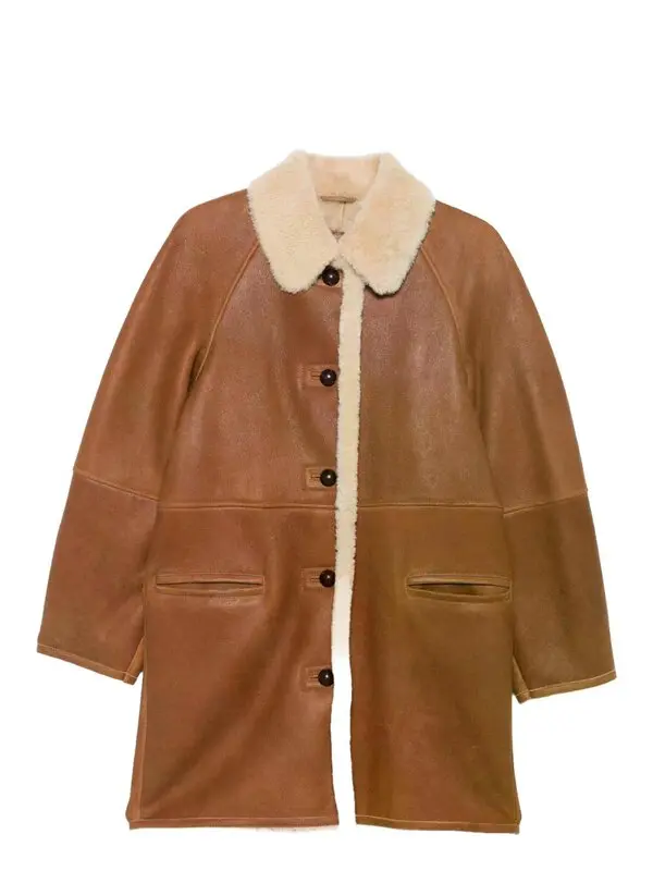 Isabel Marant Shearling-trim Coat - Brown