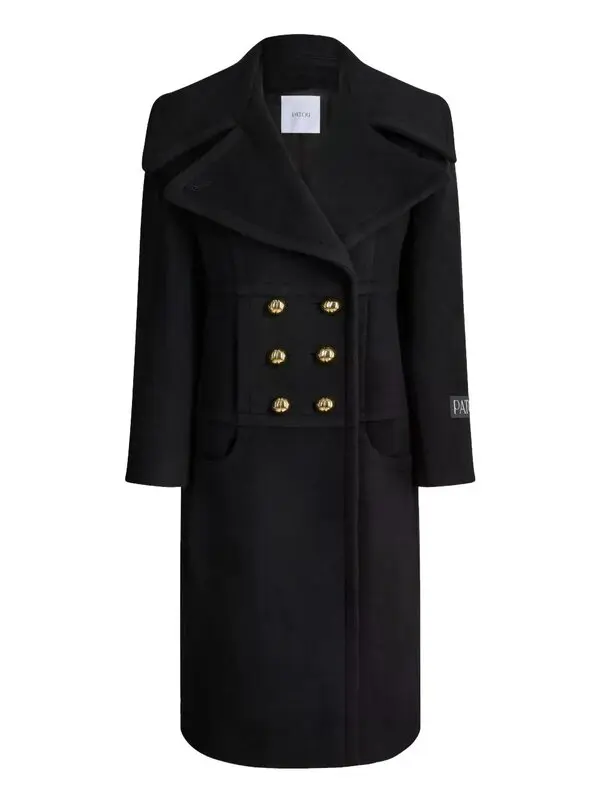 PATOU Double-breasted Coat - Black