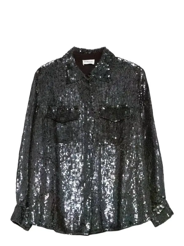 P.a.r.o.s.h Sequin-embellished Shirt - Brown