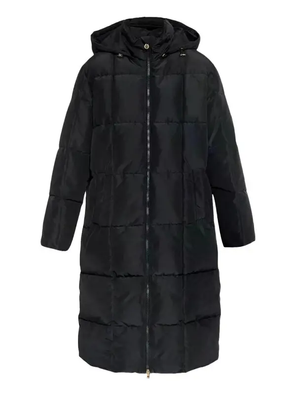 Emporio Armani Hooded Quilted Coat - Black