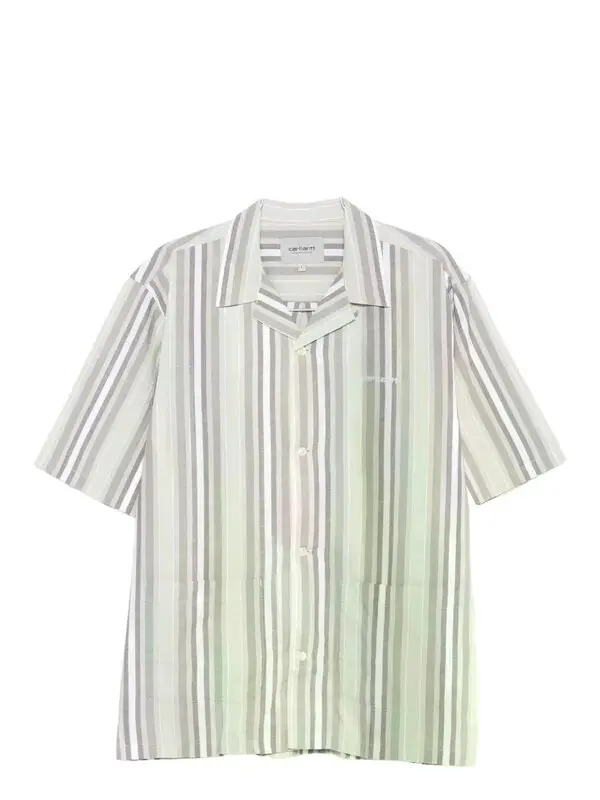 Carhartt Work In Progress Folsey Striped Short-sleeve Shirt - Green