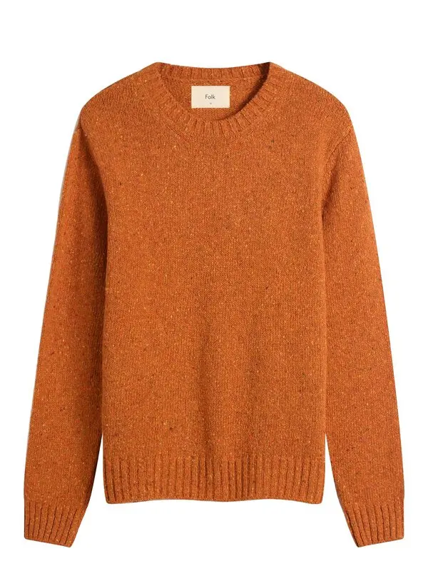 Folk Chain Crew Neck Jumper - Pumpkin