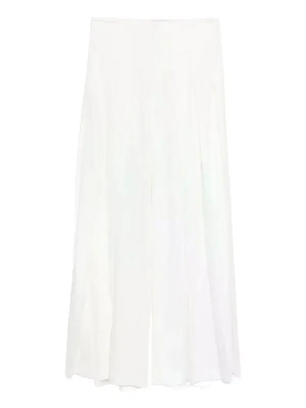 Alice + Olivia Ainslie Pleated Wide-leg Trousers - White