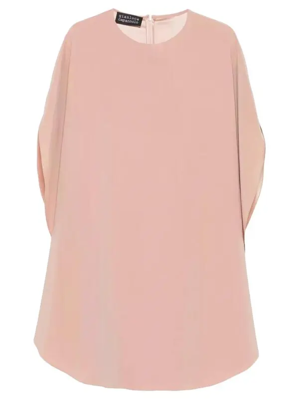 GIANLUCA CAPANNOLO Crew-neck Midi Dress With Split Sleeves - Neutrals