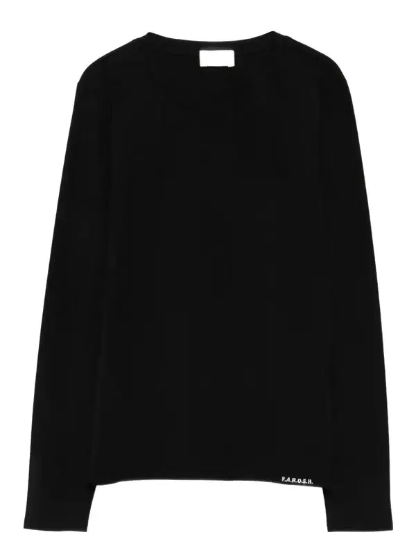 P.a.r.o.s.h Long-sleeve Cotton T-shirt - Black