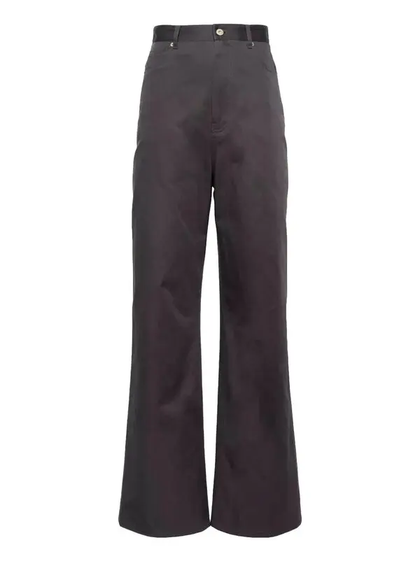 Loewe High-waist Wide-leg Trousers - Grey
