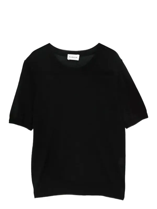 P.a.r.o.s.h Short-sleeve Round-neck T-shirt - Black