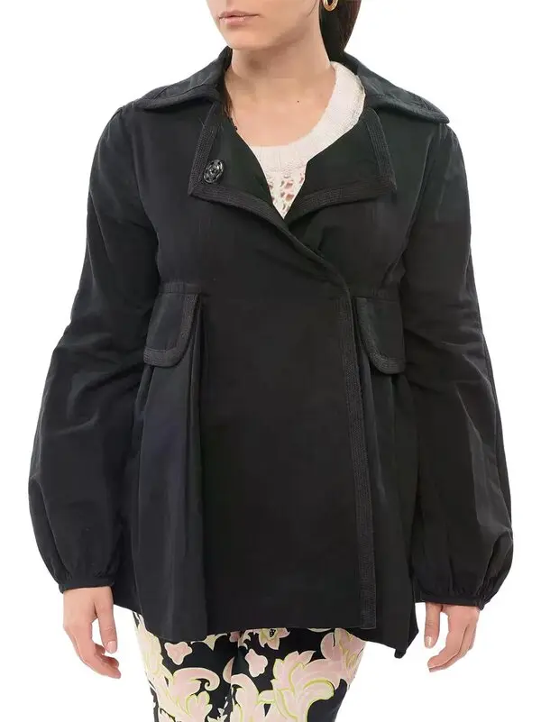 Giambattista Valli Double-breasted Draped Jacket - Black