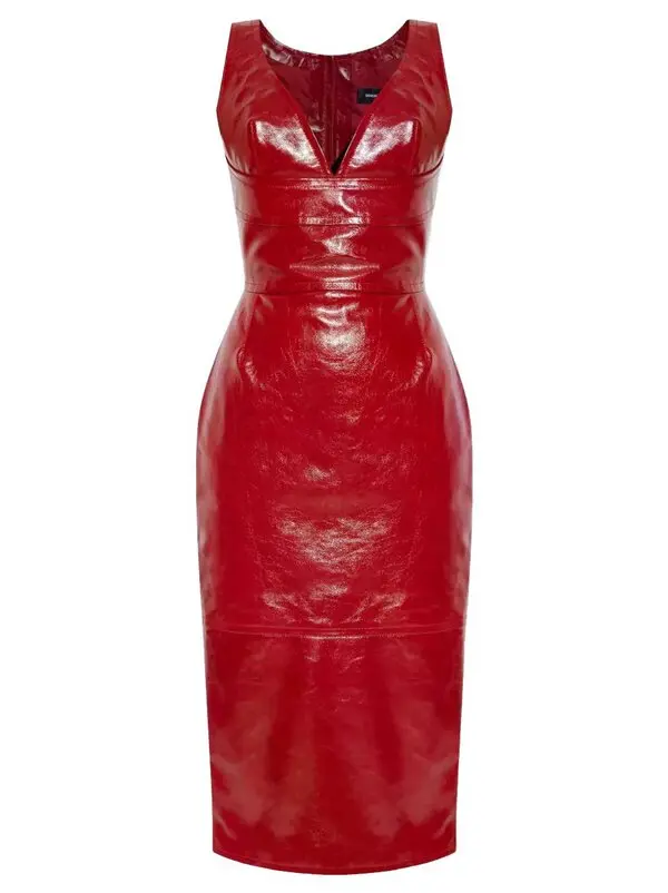 Dsquared2 V-neck Midi Dress - Red