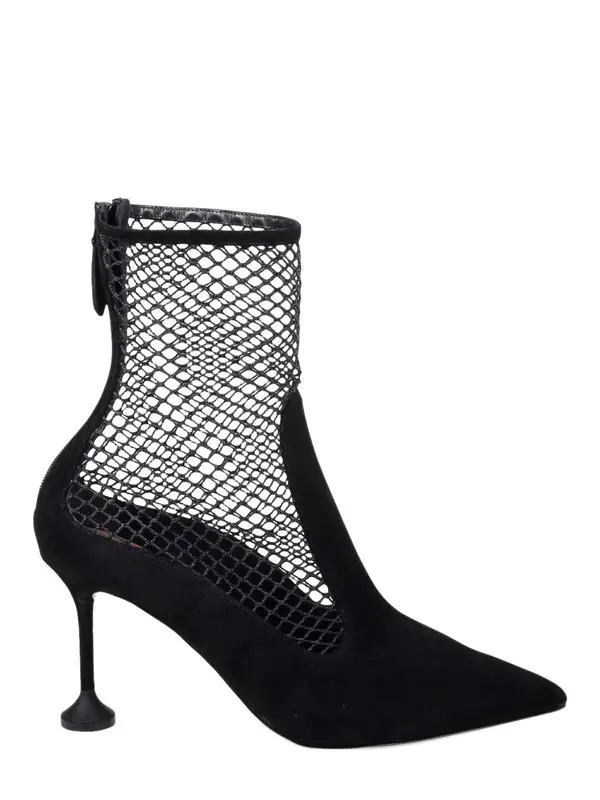 AQUAZZURA Dawn 85 Mesh Ankle Boots - Black