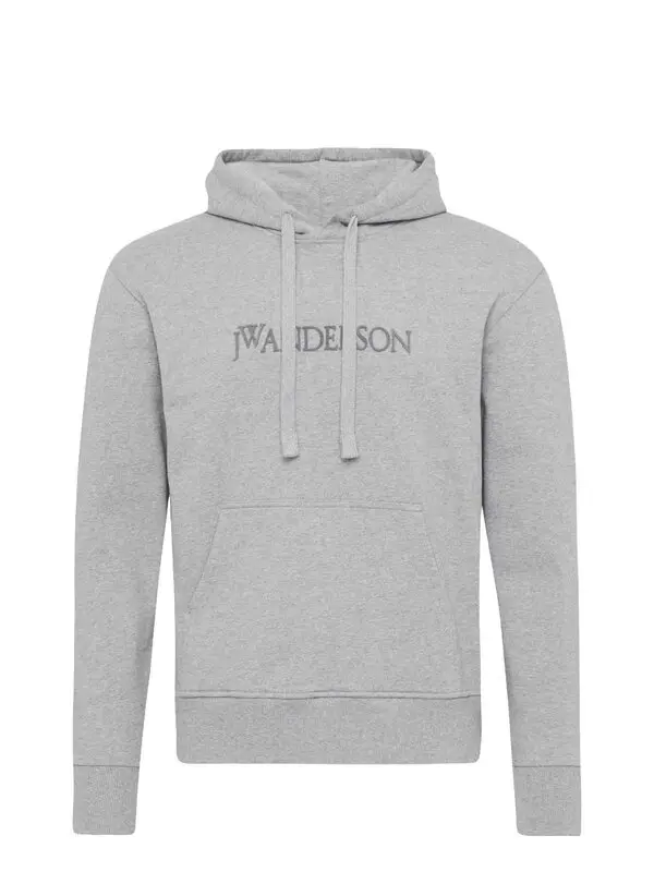 JW Anderson Hoodie With Kangaroo Pocket - Grey