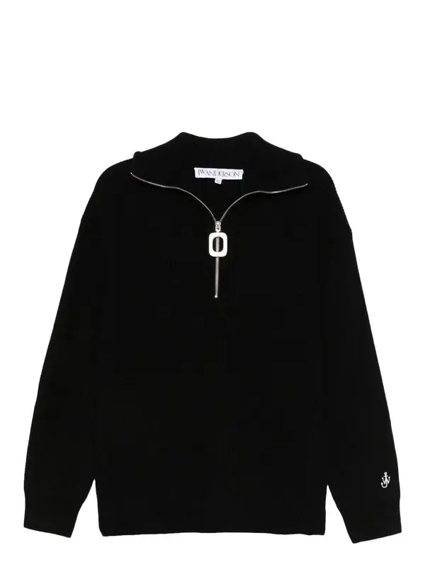 JW Anderson Half-zip Sweater - Black