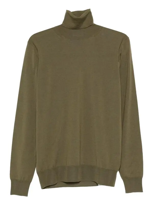 PAOLO PECORA Wool Turtleneck Sweater - Green