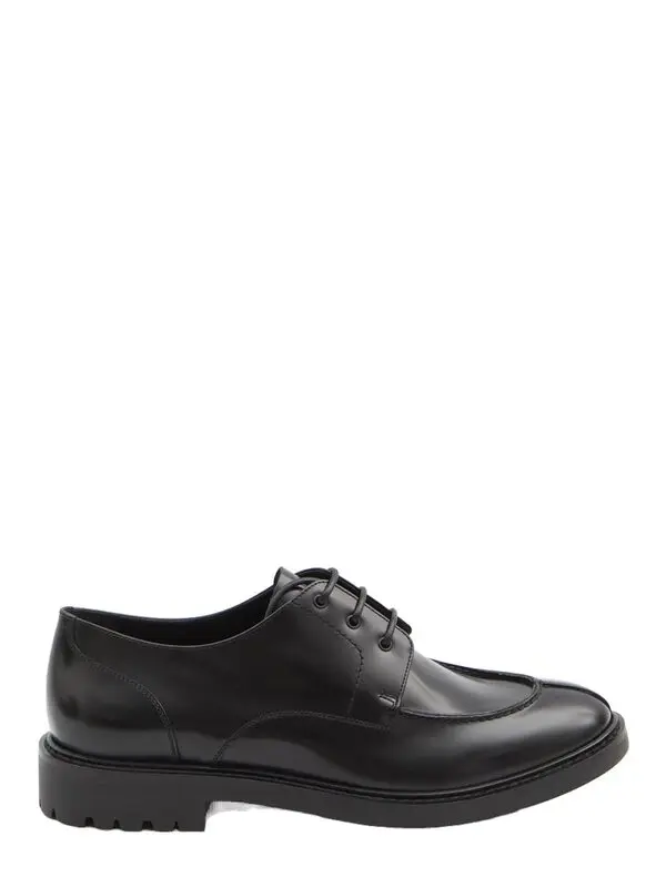 Saint Laurent Derby Lino In Smooth Leather - Black
