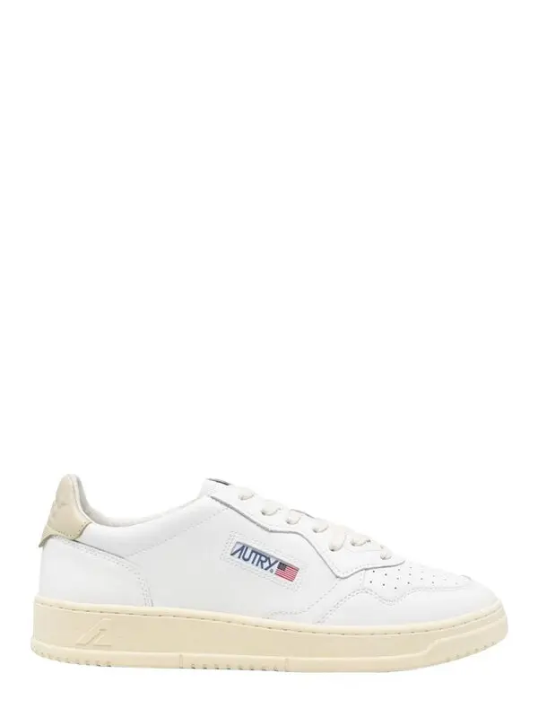 AUTRY Medalist Leather Low-top Sneakers - White/tidal Foam