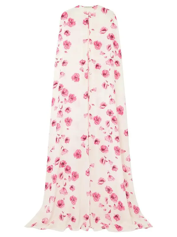 EMILIA WICKSTEAD Clarette Floral-print Cape - White