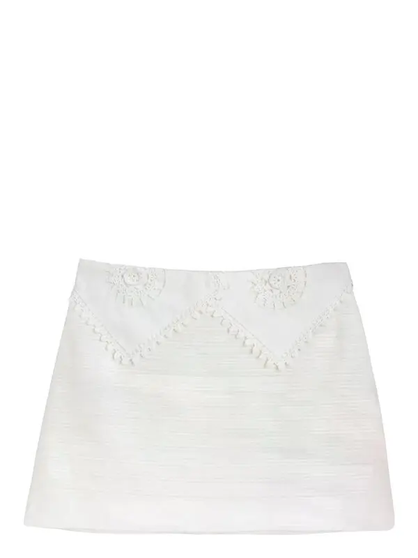 RXQUETTE Lace-trimmed Mini Skirt - White