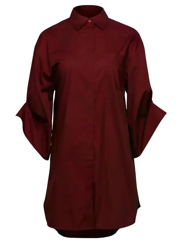 Staud Nico Mini Shirt Dress - Red