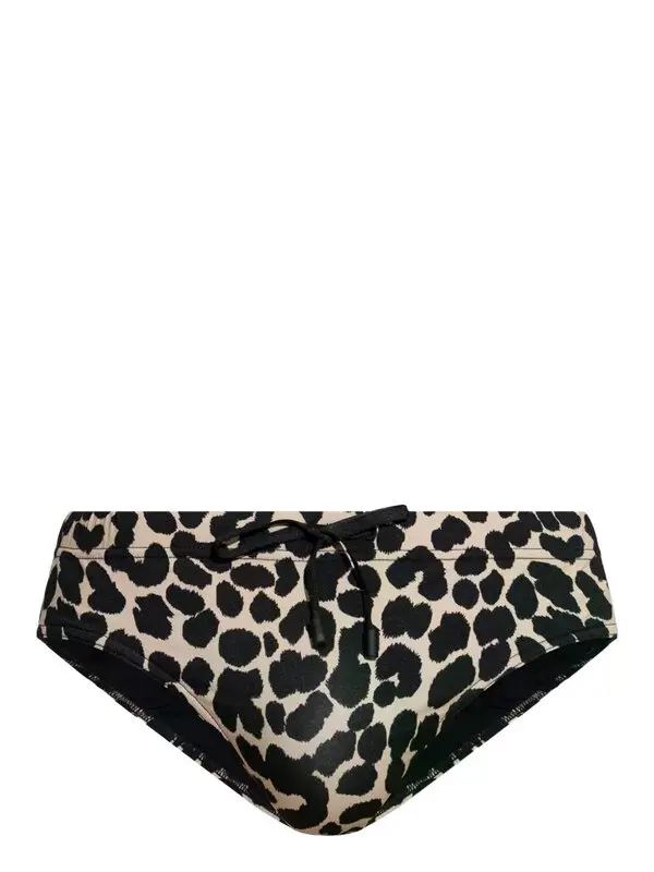 Balmain Leopard-print Swim Trunks - Neutrals