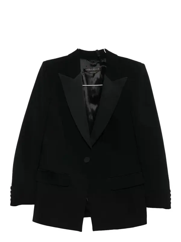 Marina Rinaldi Shawl-lapel Single-breasted Jacket - Black