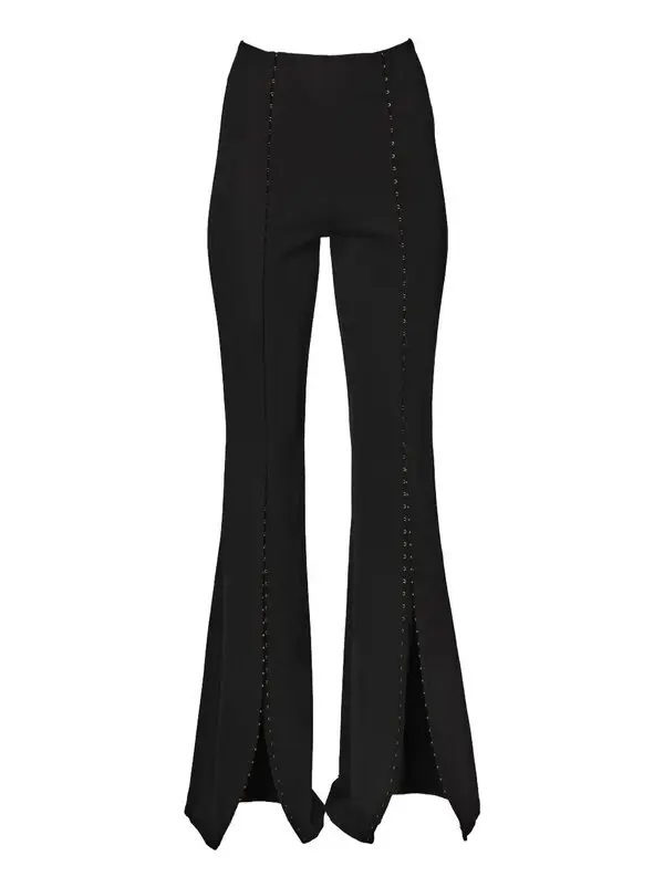 MURMUR Hook-and-eye Fastening Trousers - Black