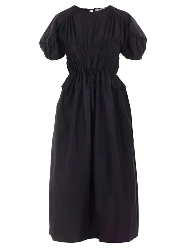 Cecilie Bahnsen Smocked Midi Dress - Black