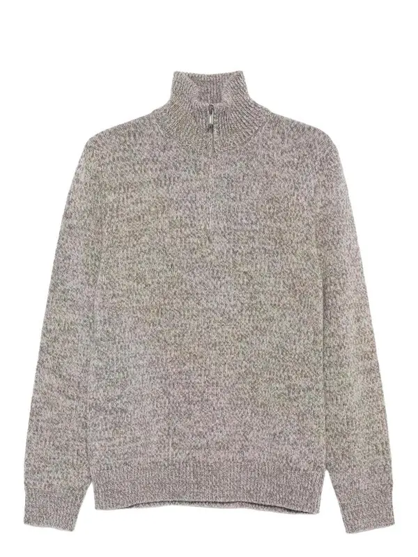 Barena Venezia High-neck Zip-front Sweater - Grey