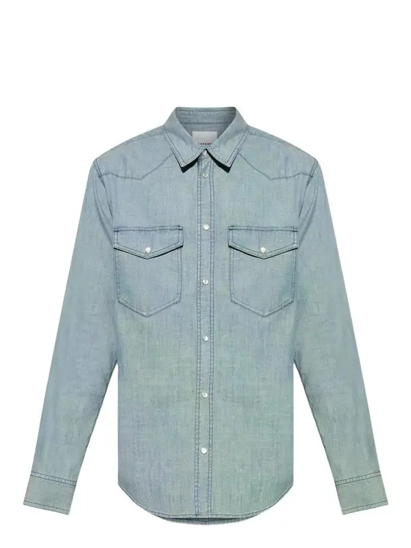MARANT Double-pocket Cotton Shirt - Blue