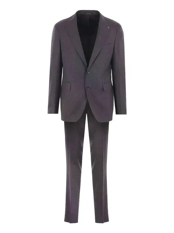Tagliatore Notched-lapel Wool Suit - Grey