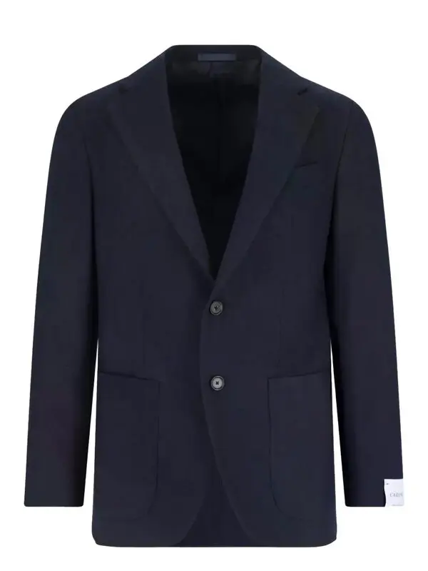 Caruso Single-breasted Blazer - Blue