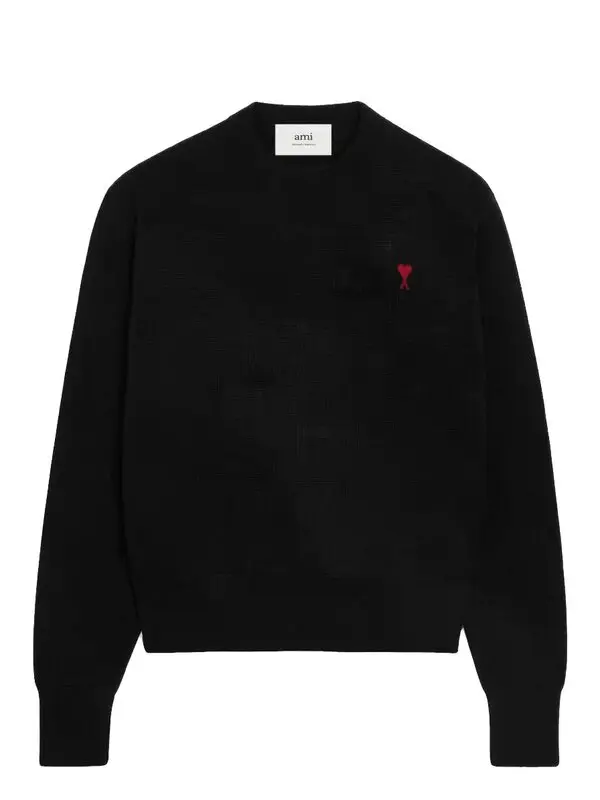 Ami De Coeur Wool Crew-neck Sweater - Black