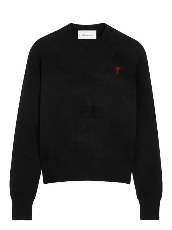Ami De Coeur Wool Crew-neck Sweater - Black