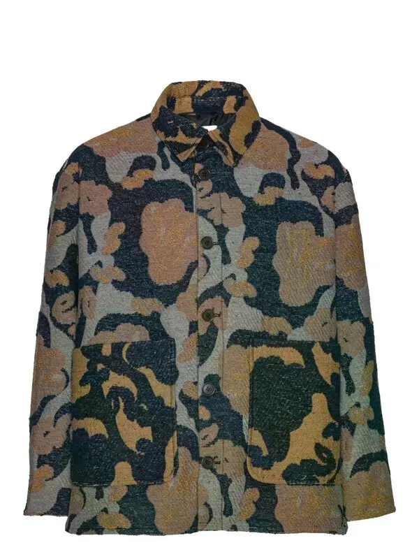 Henrik Vibskov Floral-pattern Jacket - 180 Goat Navy