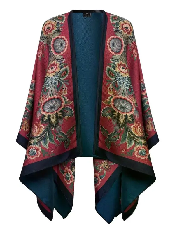 Etro Floral-patterned Cape - Red
